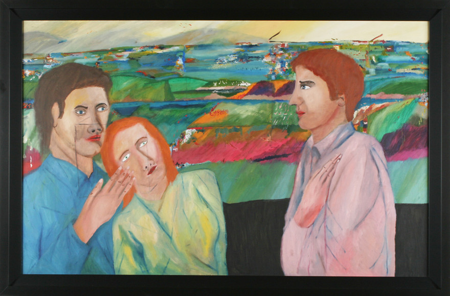 Jeffrey Harris | Decorative Painting With 3 Figures | Milford Galleries ...