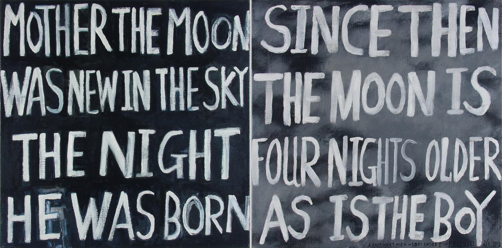 Dick Frizzell | A Sam Hunt Poem - Loki Chord I & II | Milford Galleries ...