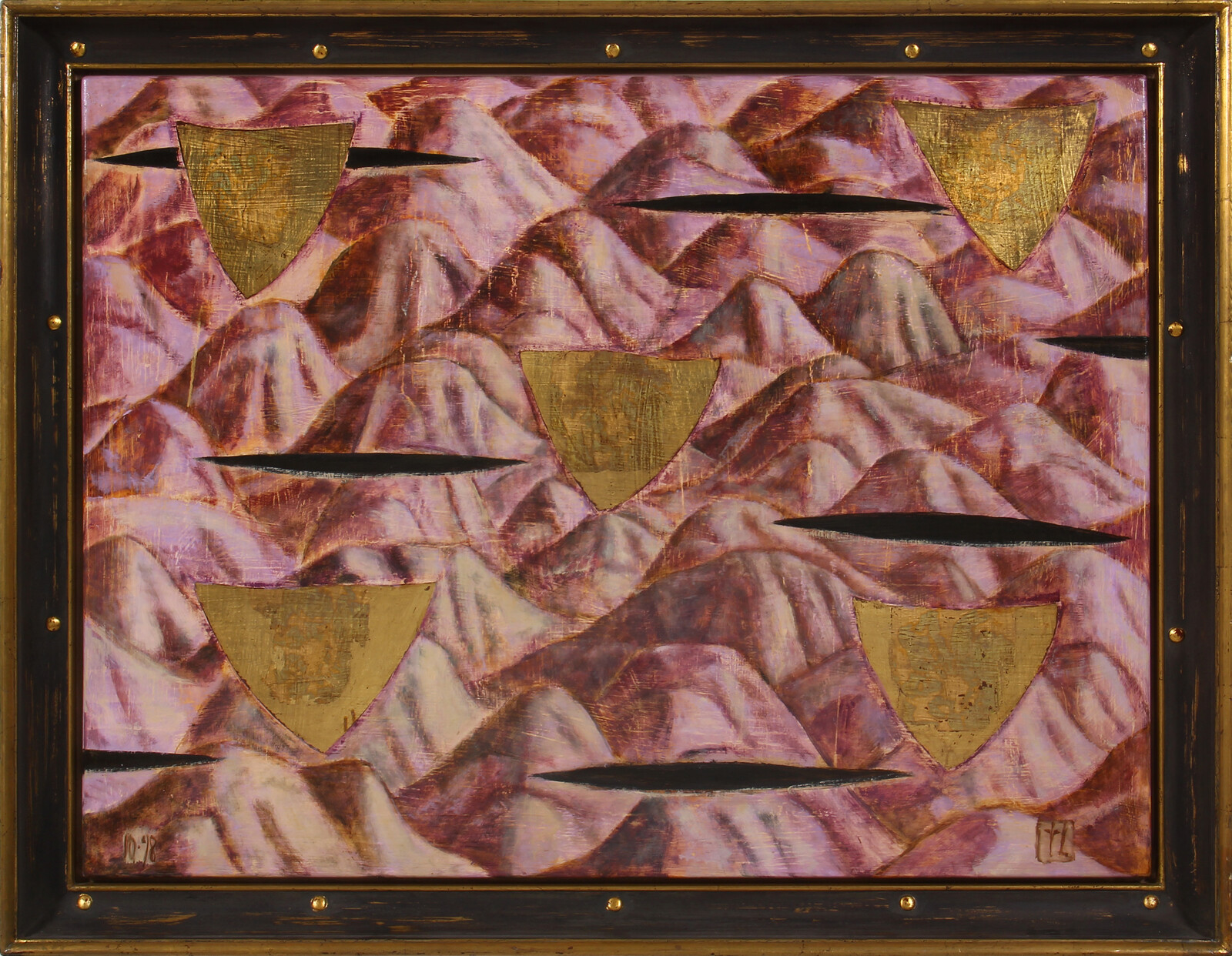 Tony Lane | Landscape with Shields | Milford Galleries Queenstown